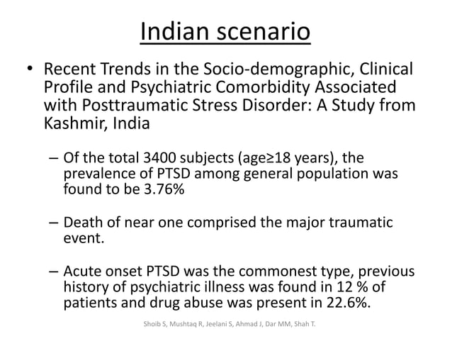 Post traumatic stress disorder | PPTX | Mental Health | Diseases and ...