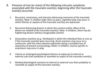 Post traumatic stress disorder | PPTX