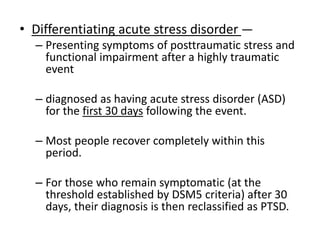 Post traumatic stress disorder | PPTX