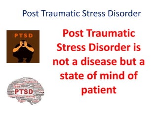 Post traumatic stress disorder | PPTX