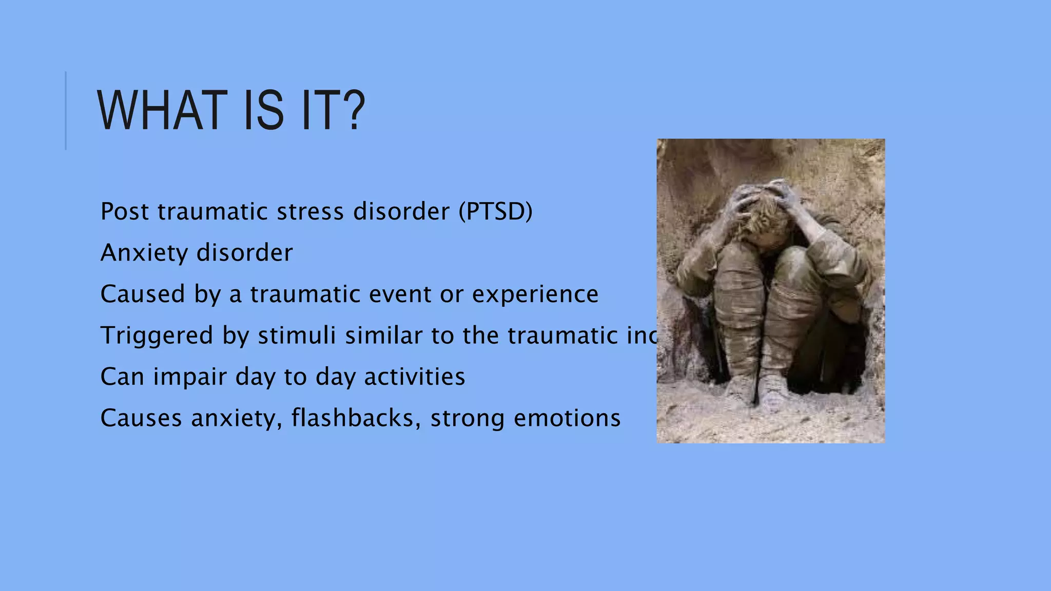 Post traumatic stress disorder | PPTX | Mental Health | Diseases and ...