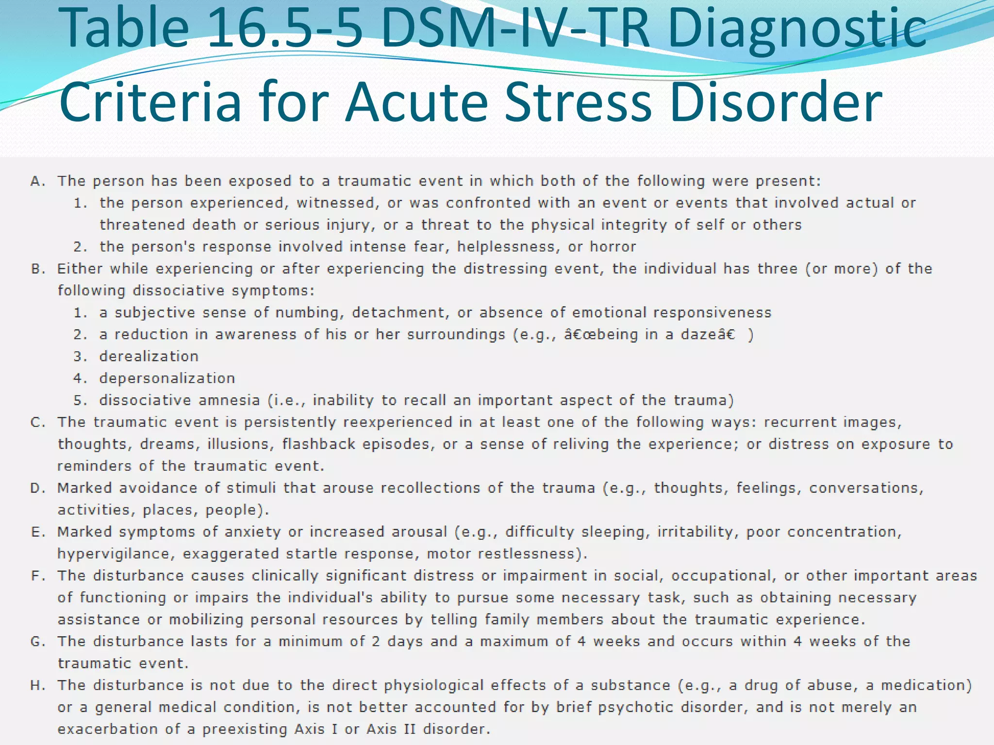 Posttraumatic stress disorder (ptsd) | PPTX