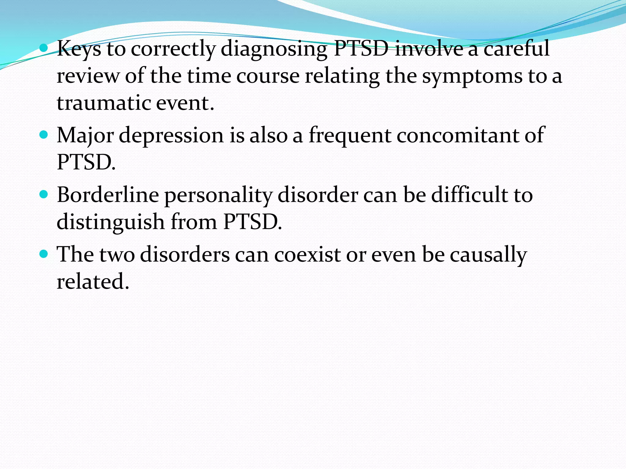 Posttraumatic stress disorder (ptsd) | PPTX