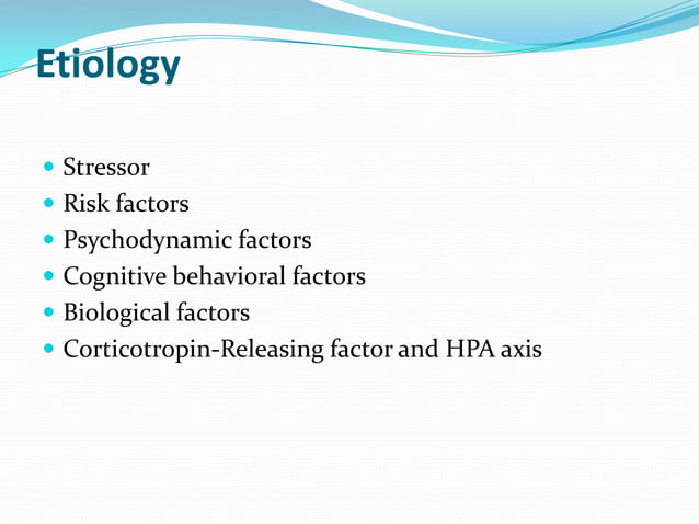 Posttraumatic stress disorder (ptsd) | PPTX