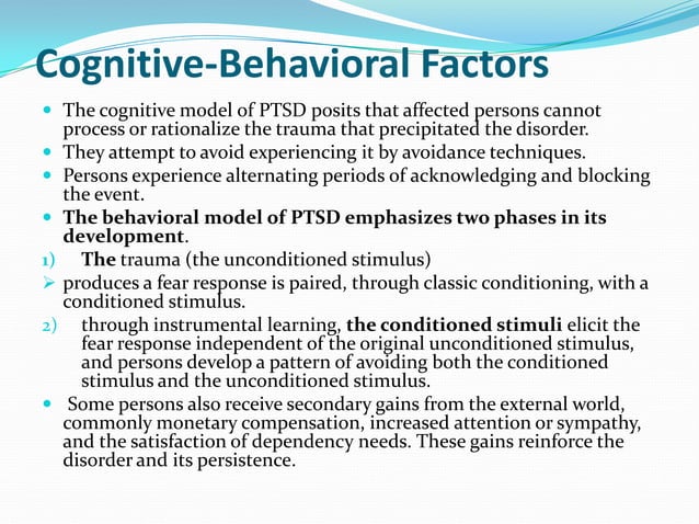 Posttraumatic stress disorder (ptsd) | PPTX