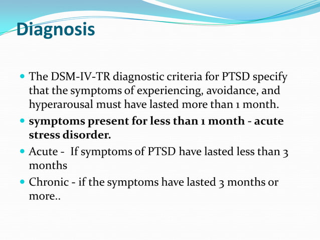 Posttraumatic stress disorder (ptsd) | PPTX