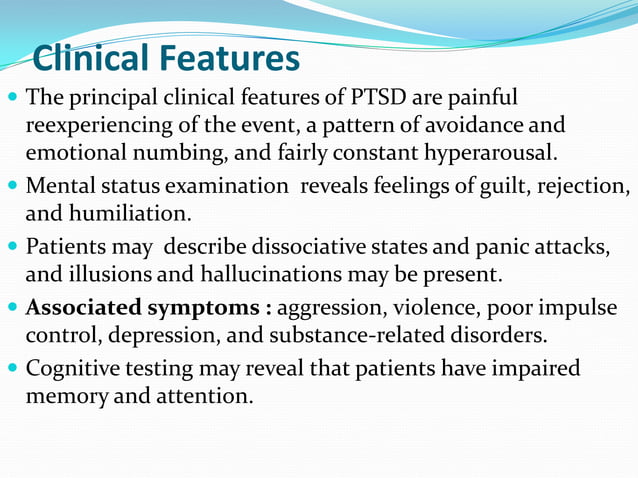 Posttraumatic stress disorder (ptsd) | PPTX