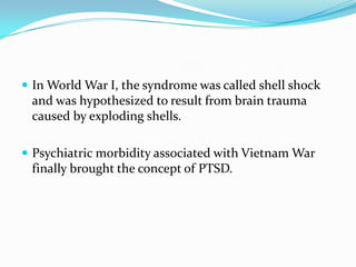Posttraumatic stress disorder (ptsd) | PPTX