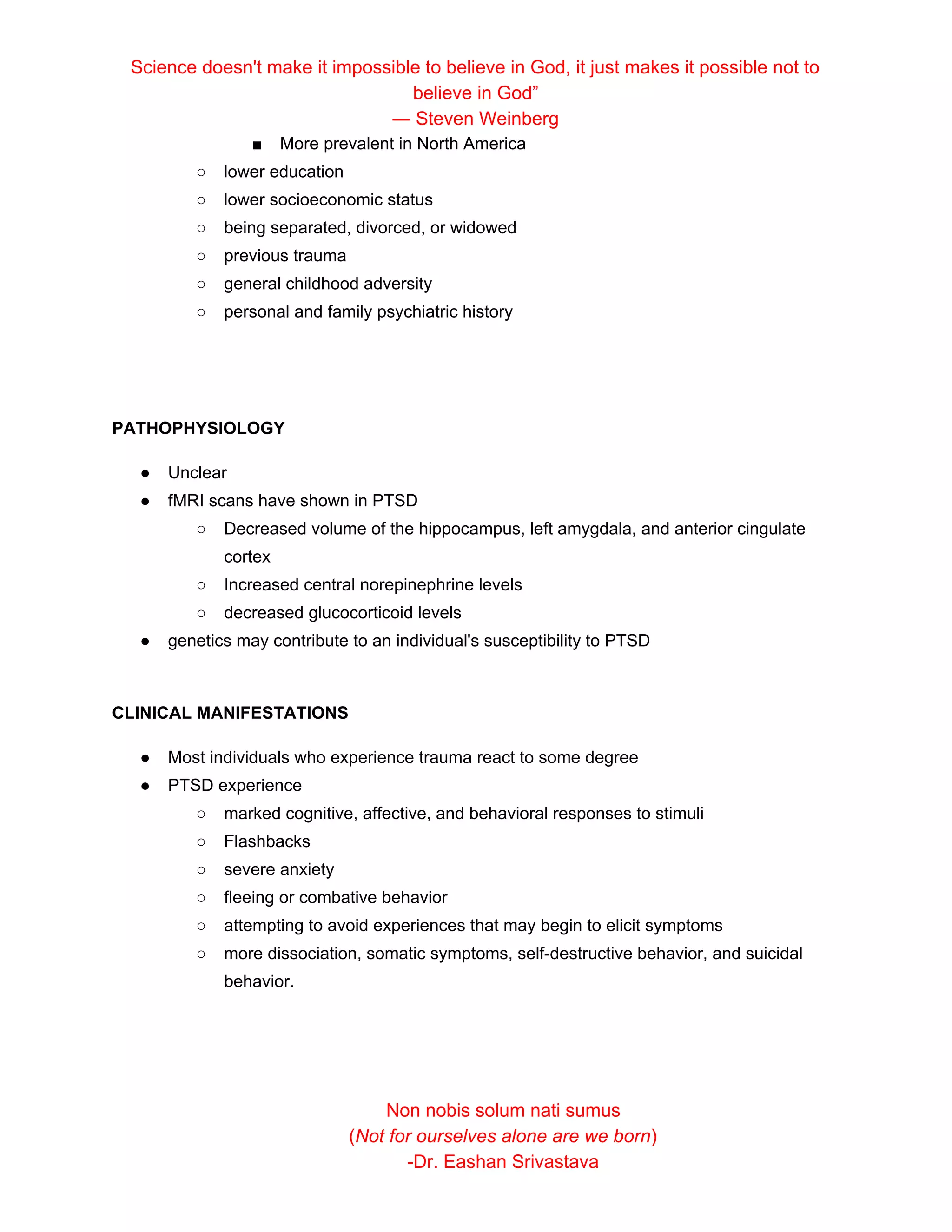 Posttraumatic stress disorder (ptsd) | PDF