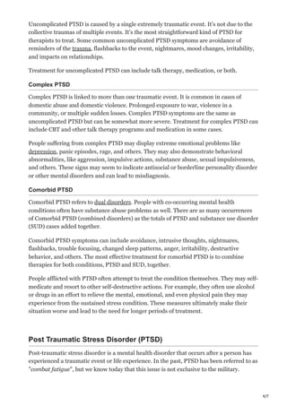 Post Traumatic Stress Disorder (PTSD) Treatment in Utah | PDF