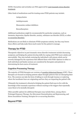 Post Traumatic Stress Disorder (PTSD) Treatment in Utah | PDF