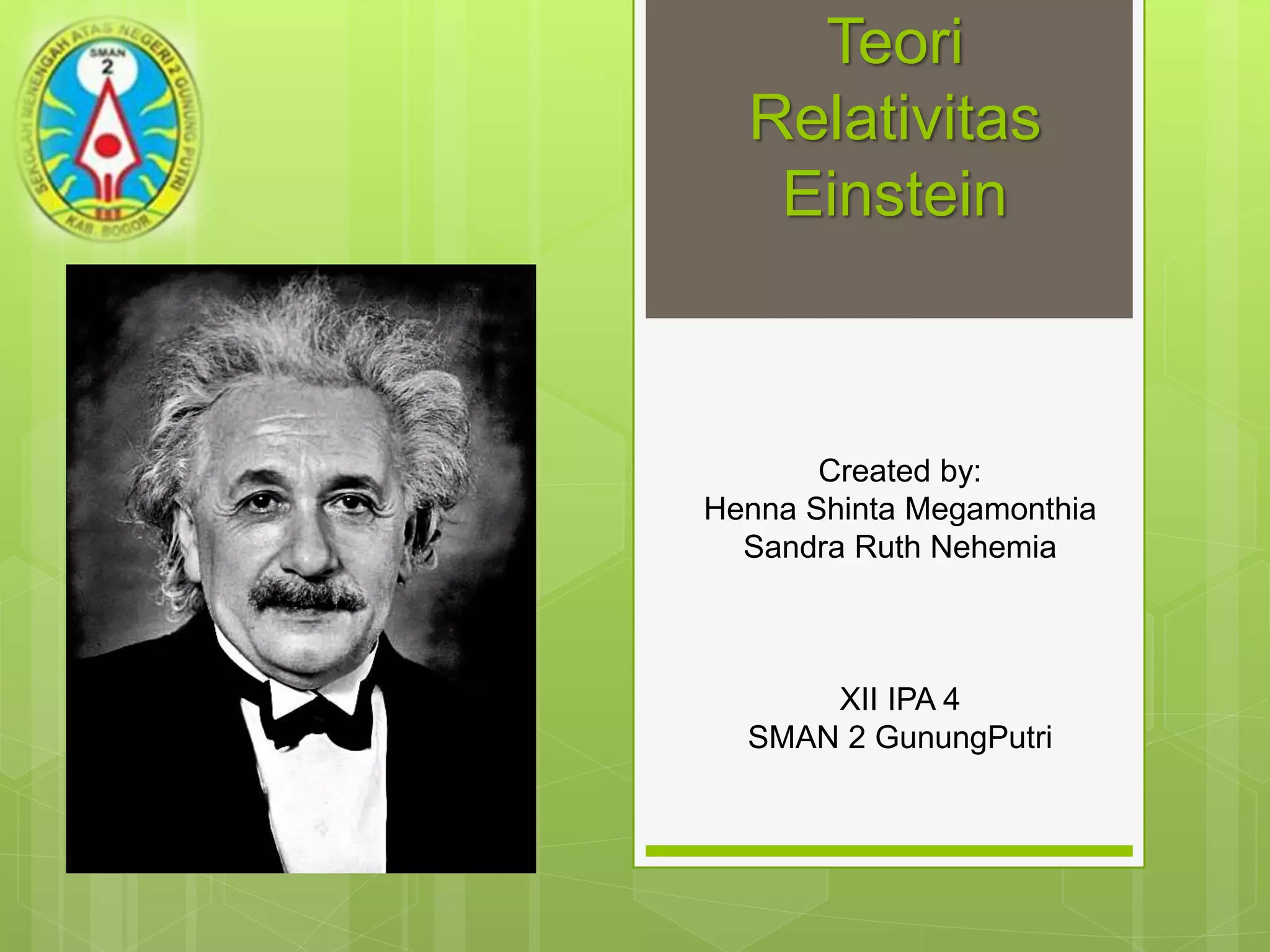 POSTULAT EINSTEIN KELAS 12 IPA | PPTX