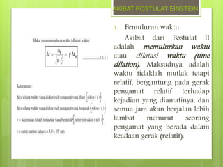 POSTULAT EINSTEIN KELAS 12 IPA | PPT