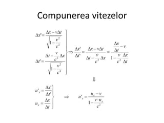 Postulatele lui einstein consecinte | PPTX