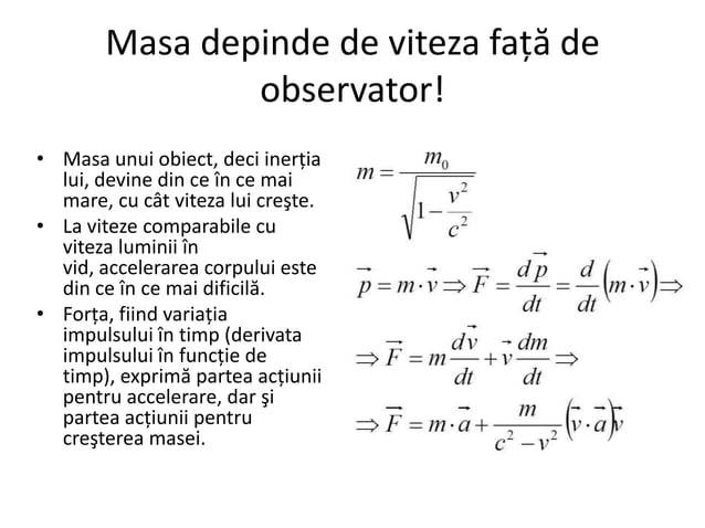 Postulatele lui einstein consecinte | PPTX