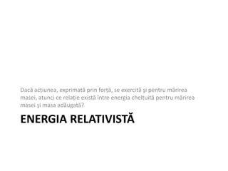 Postulatele lui einstein consecinte | PPTX