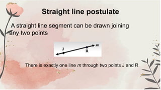 mathematical system/axiomatic structure of geometrypostulates and ...