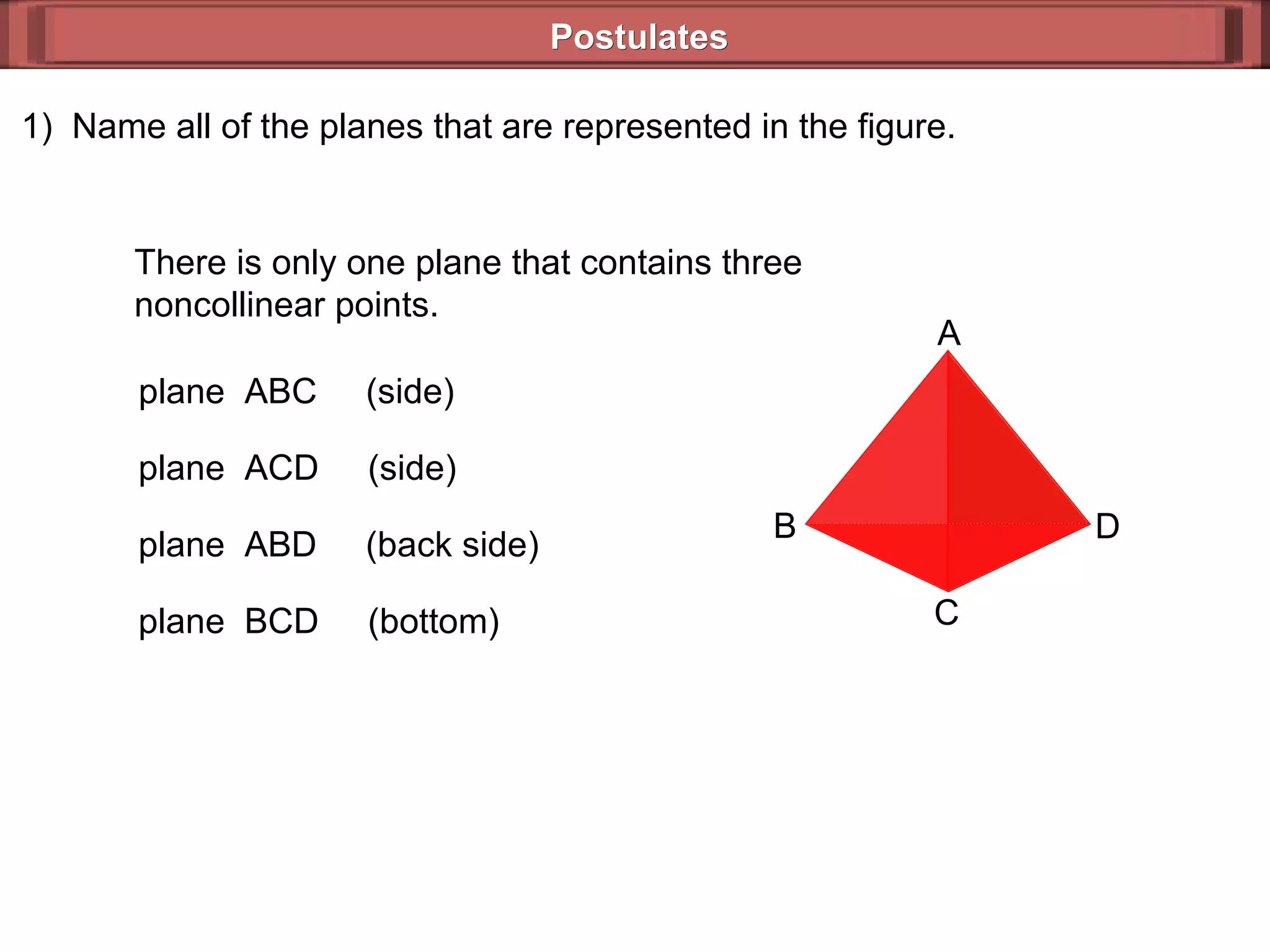 Postulates (Geometry 1_3) | PPT