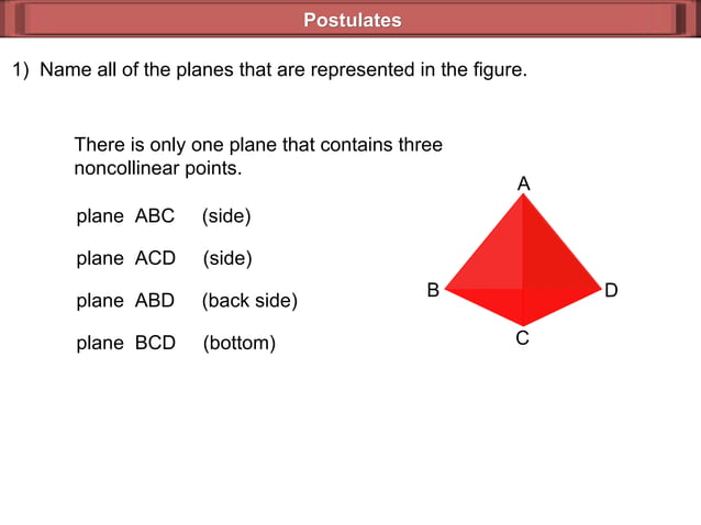 Postulates (Geometry 1_3) | PPT