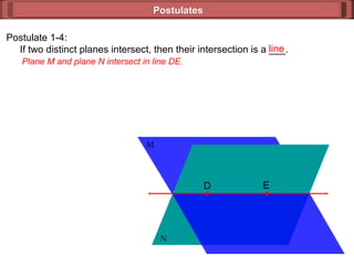 Postulates (Geometry 1_3) | PPT