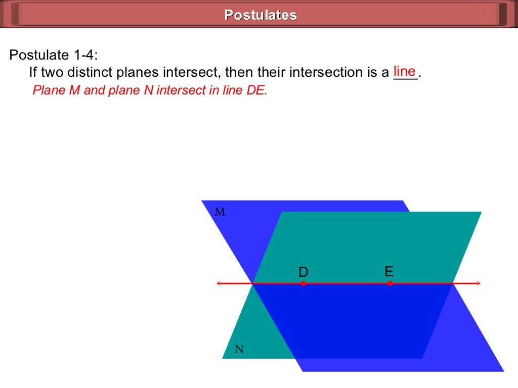 Postulates Geometry 1 3 Postulates Geometry 1 3