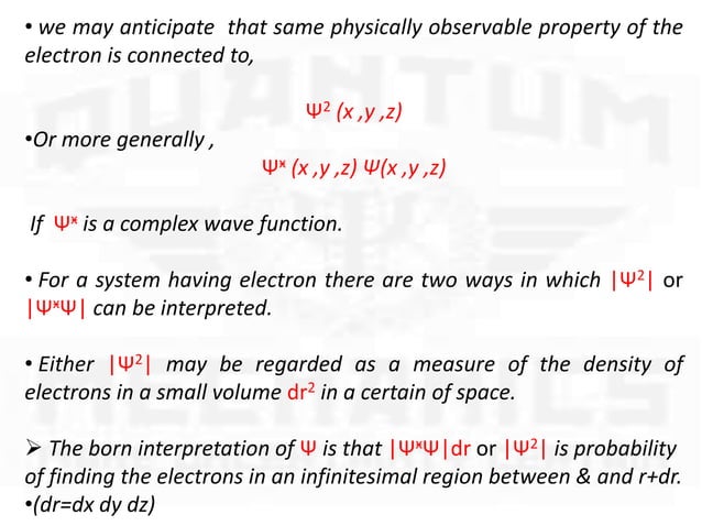Postulates of quantum mechanics | PPTX