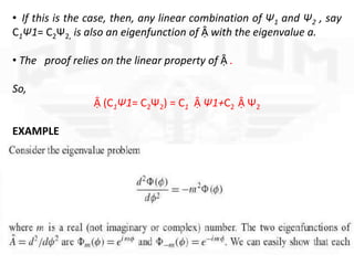 Postulates of quantum mechanics | PPTX
