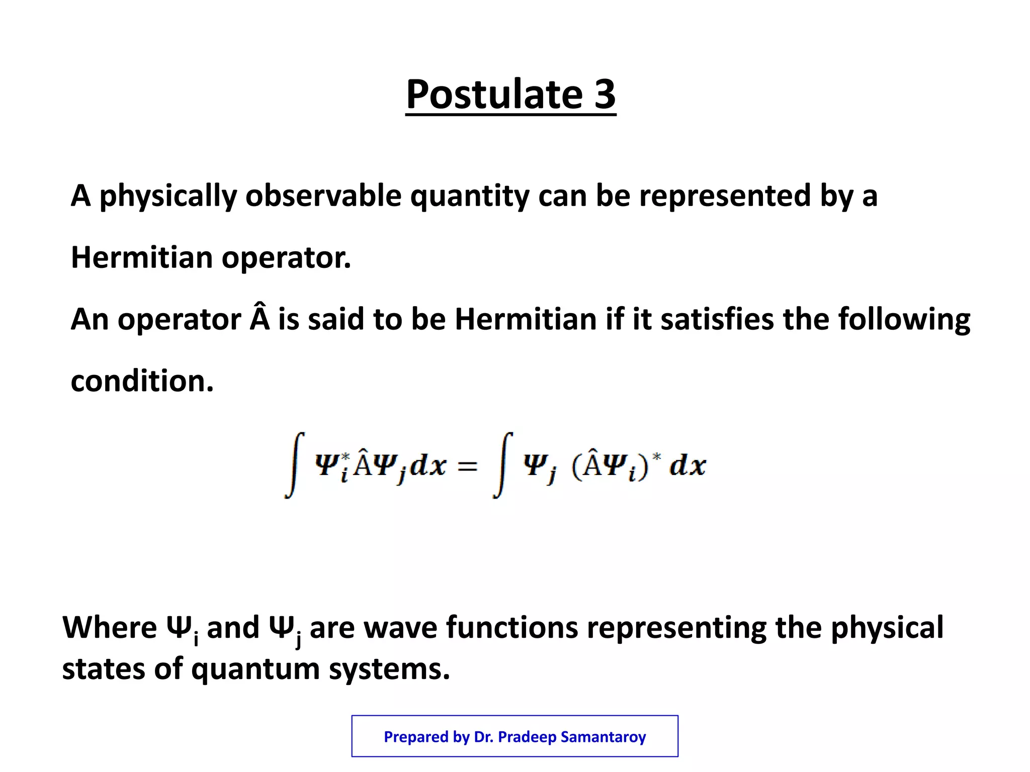 Postulates of quantum mechanics | PDF