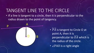 Postulates, theorems, corollaries and laws involving circles | PPTX