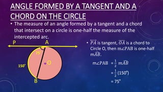 Postulates, theorems, corollaries and laws involving circles | PPTX