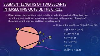 Postulates, theorems, corollaries and laws involving circles | PPTX