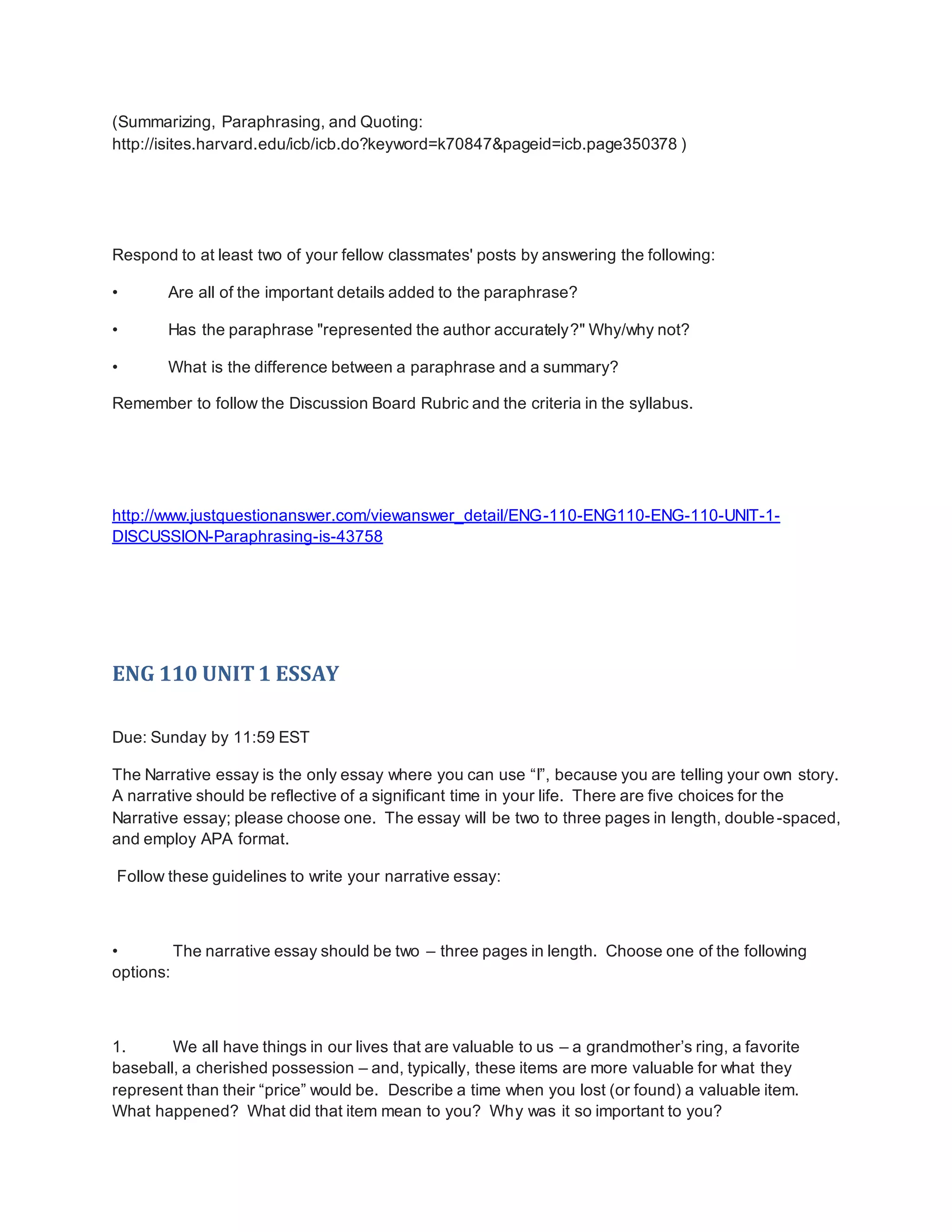 Post university eng 110 | DOCX