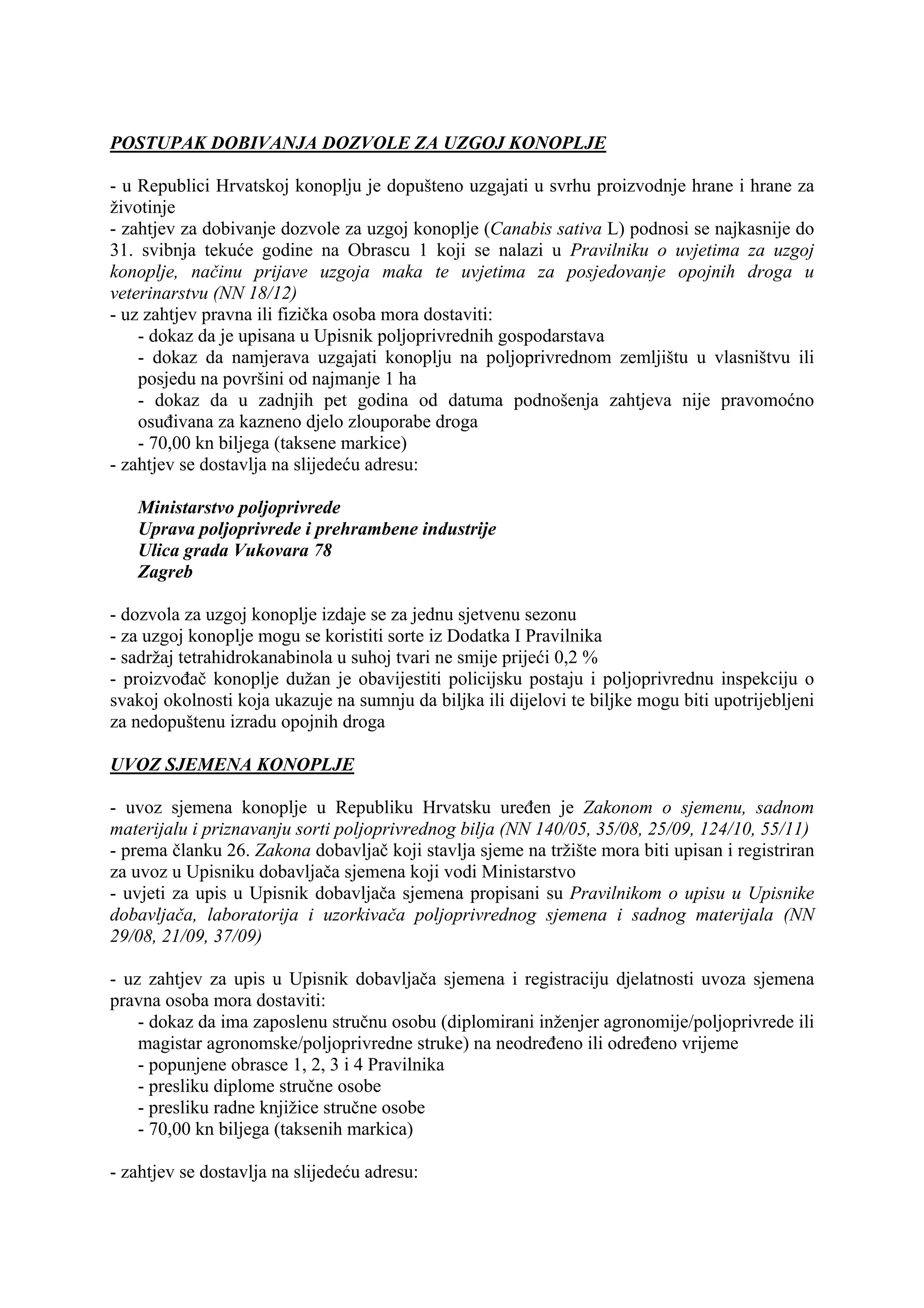 Uzgoj konoplje i maka | PDF