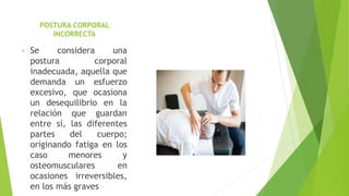 Postura corporal | PPTX