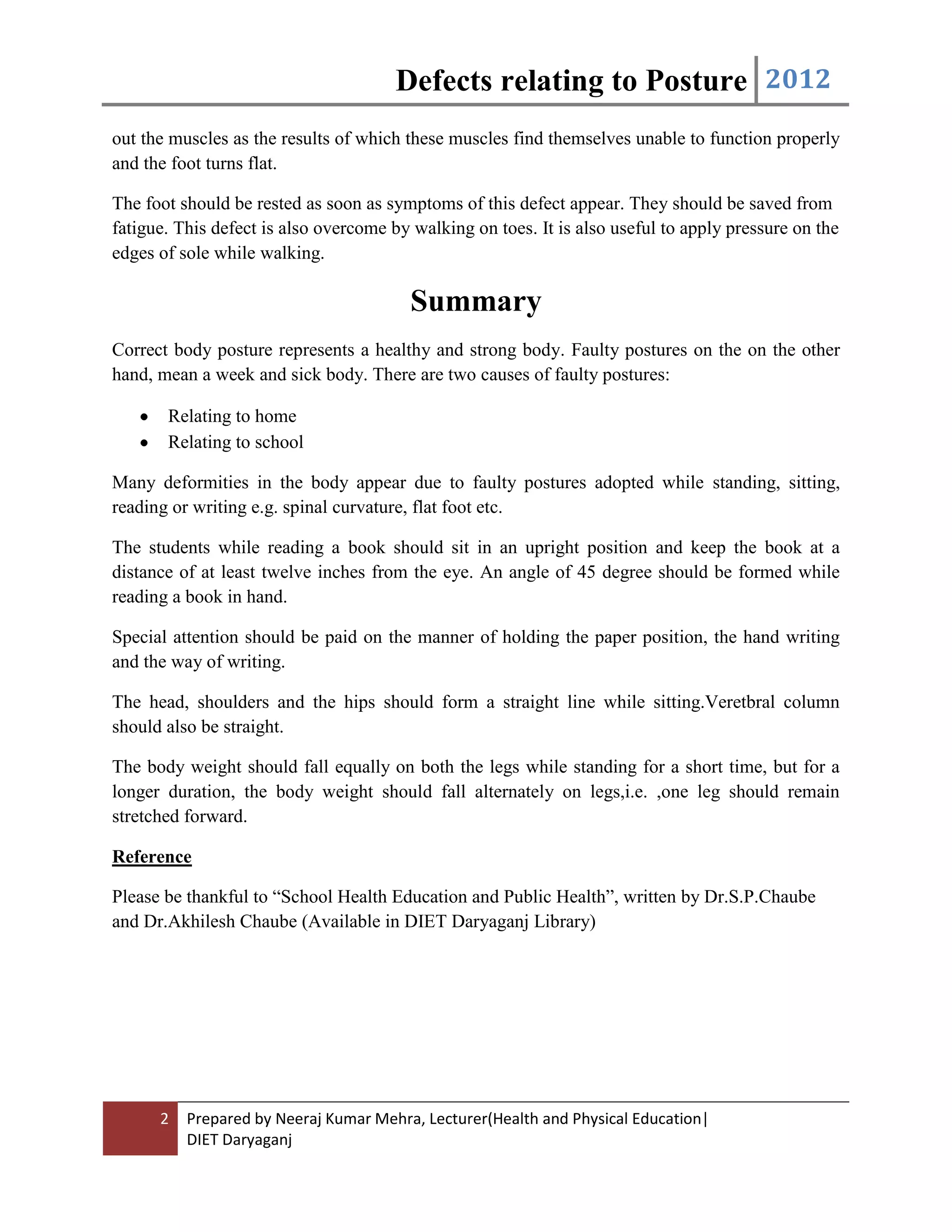 Postural deformities(word) | DOCX