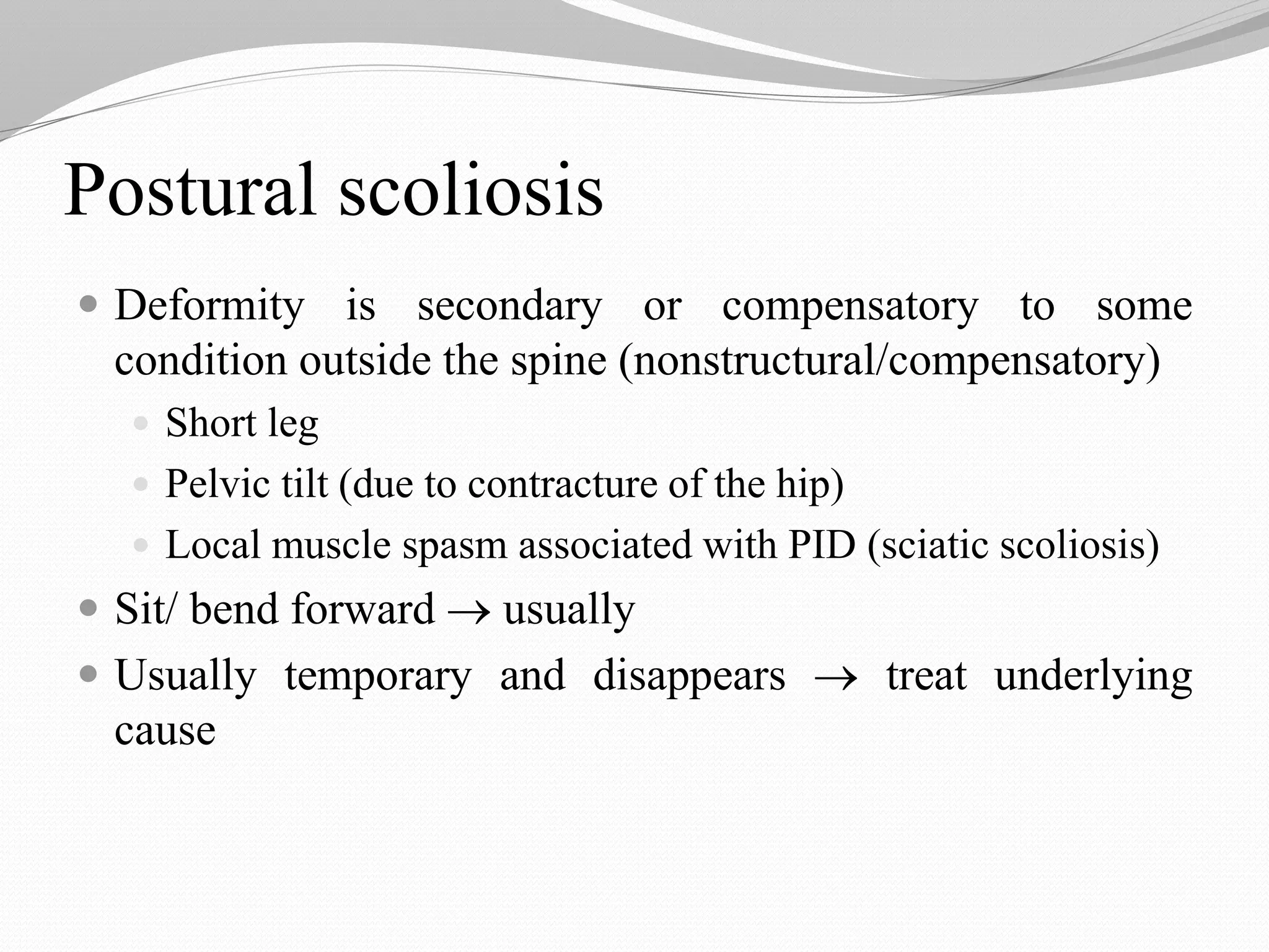 Postural deviations of spine by Dr. Nidhi | PPTX