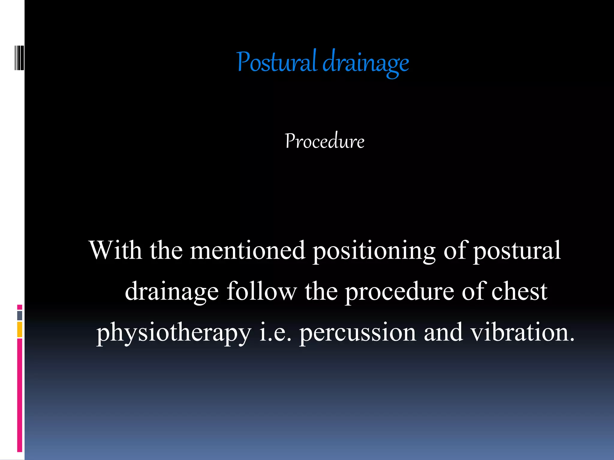 Postural drainage | PPTX