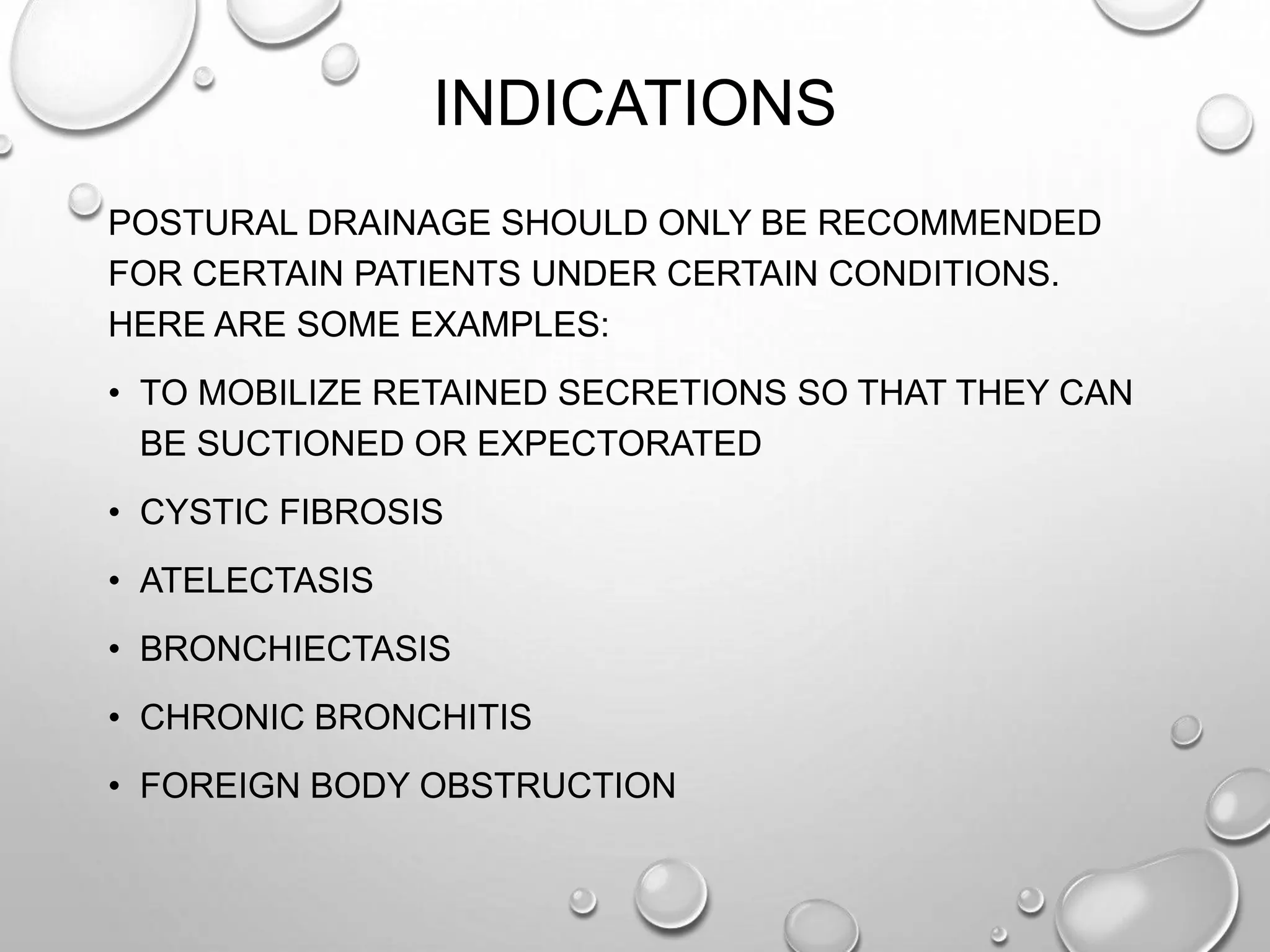 Postural drainage (PD) | PPTX