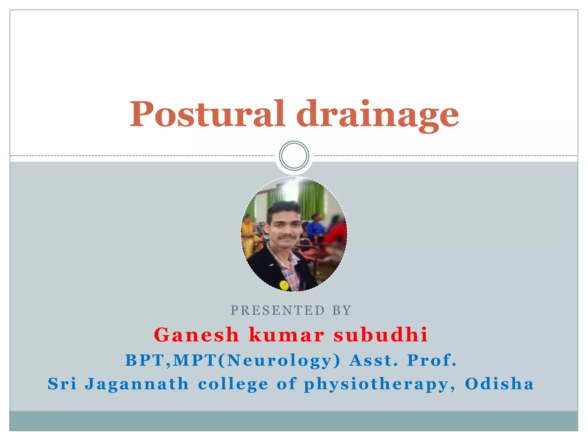 Postural drainage | PDF