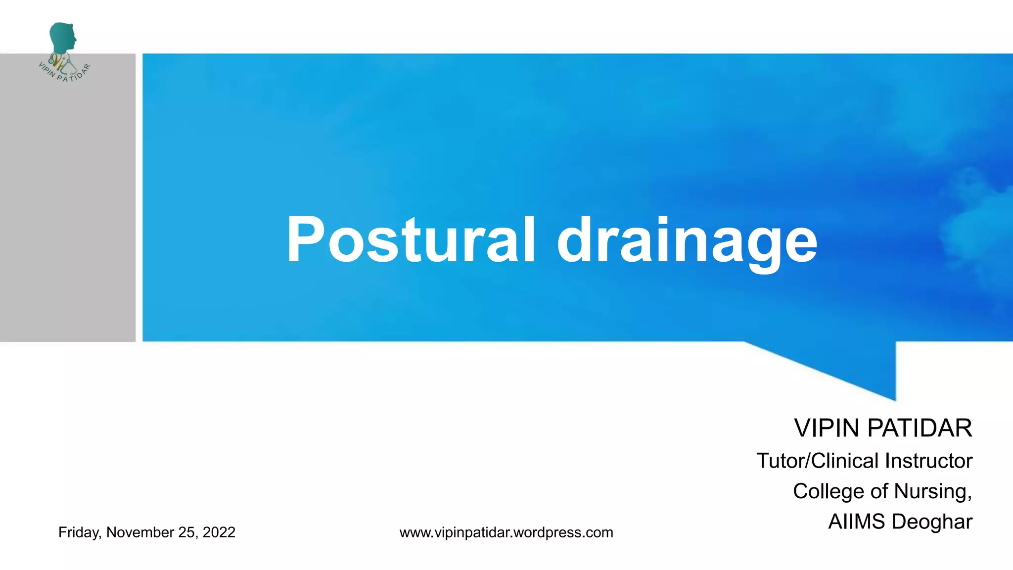 postural drainage | PPTX