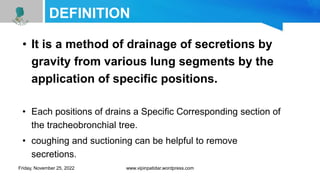 postural drainage | PPTX