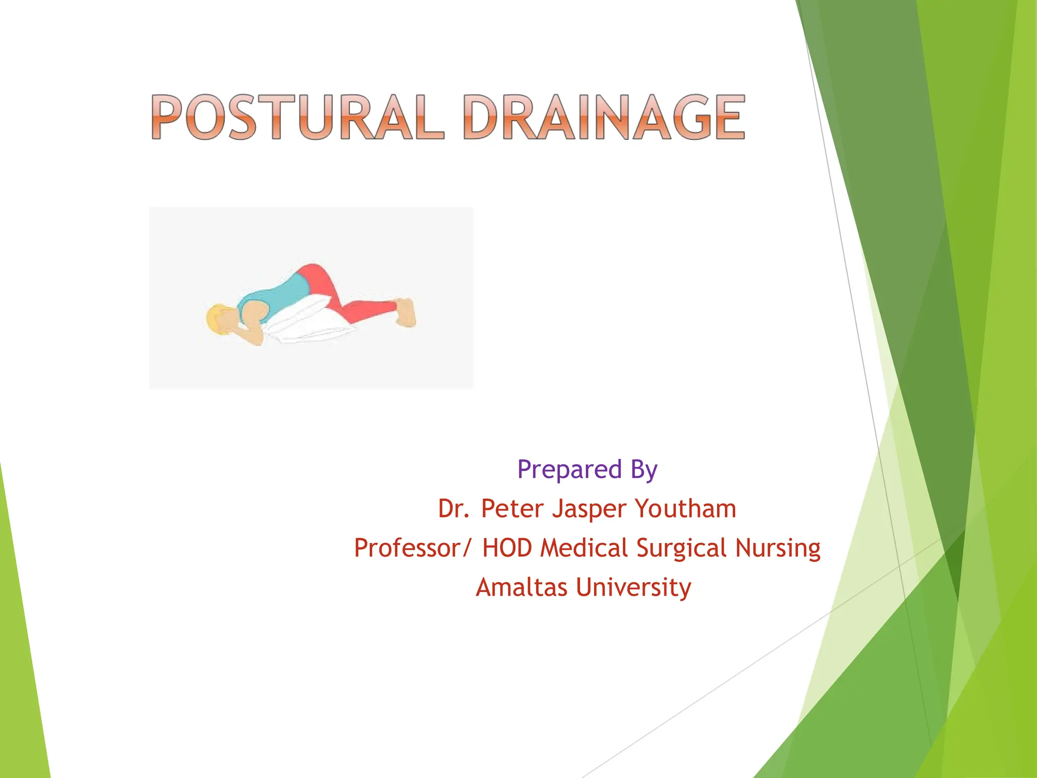 POSTURAL DRAINAGE PROCEDURE IN NURSING CARE | PPT