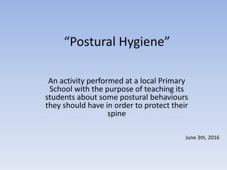 Postural Hygiene | PPT