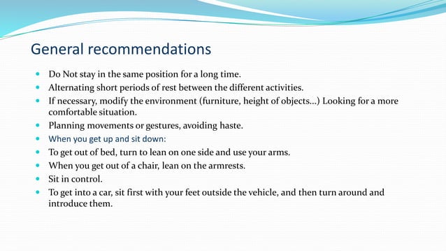 Postural hygiene | PPTX