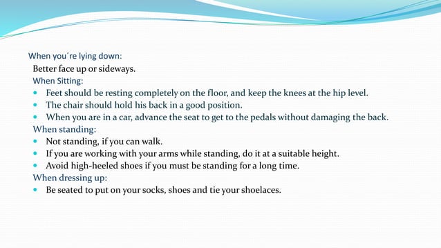 Postural hygiene | PPTX