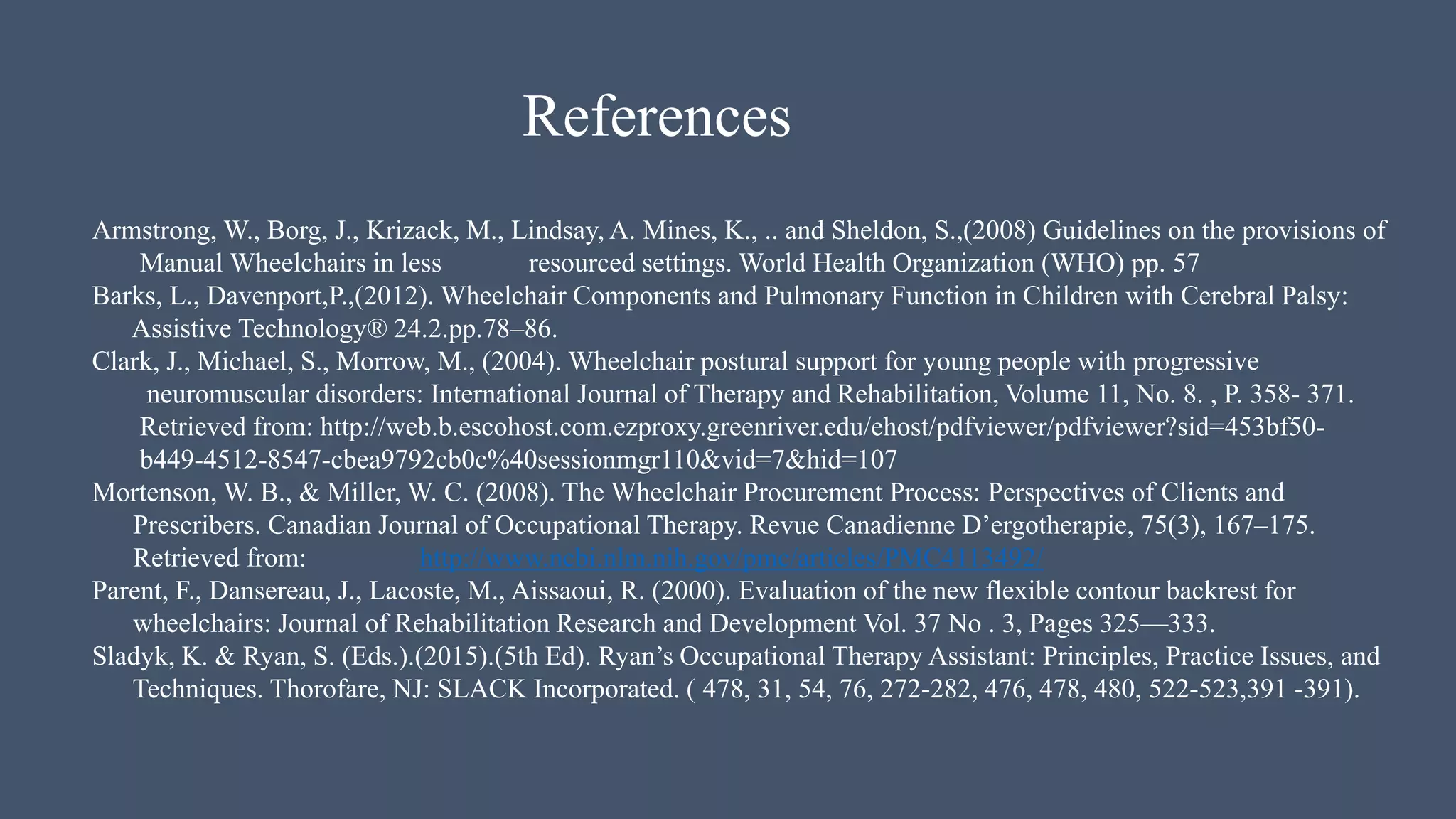 Postural supports and Custom Wheelchair Seating | PPTX