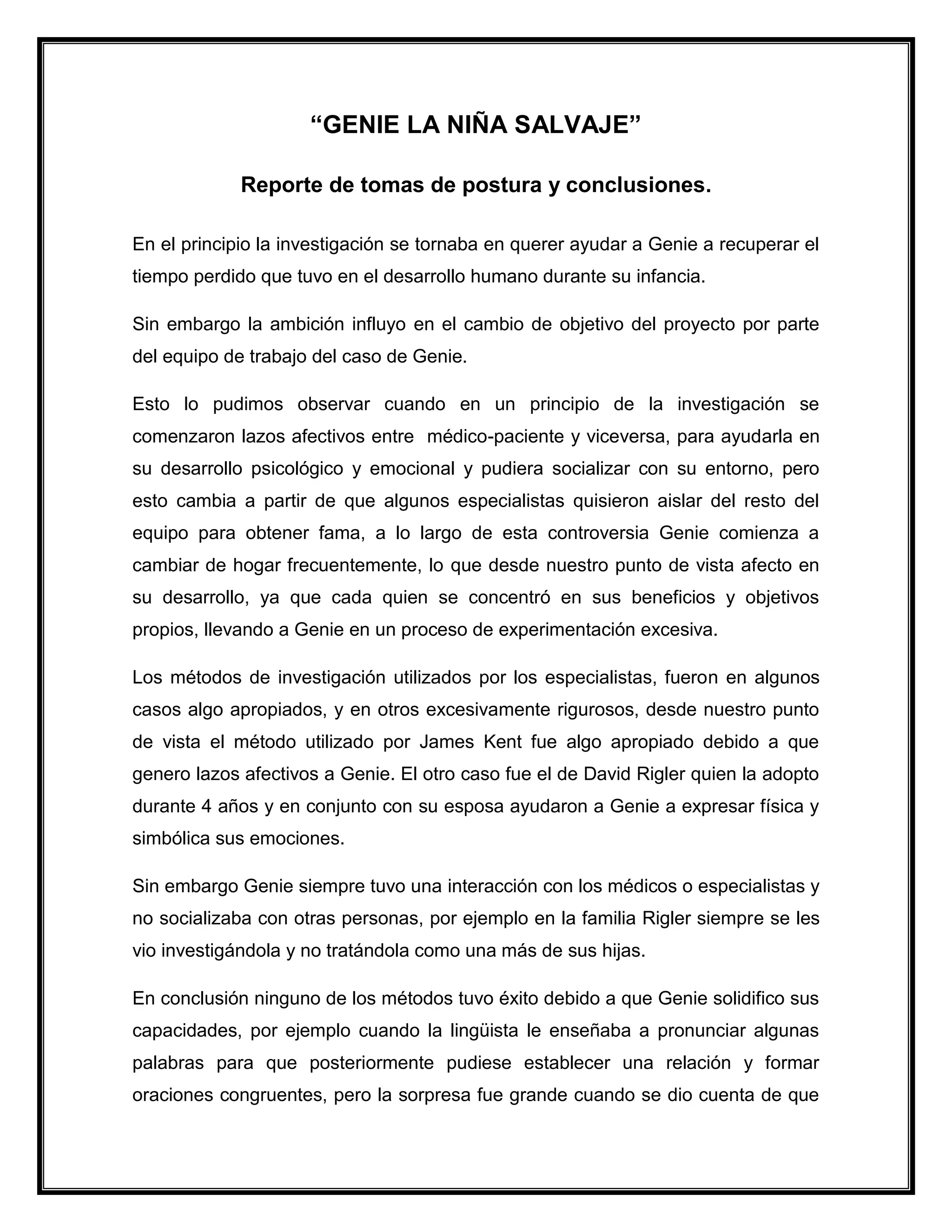 Postura sobre genie | PDF