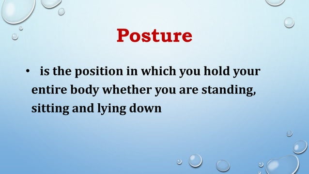 Posture | PPTX