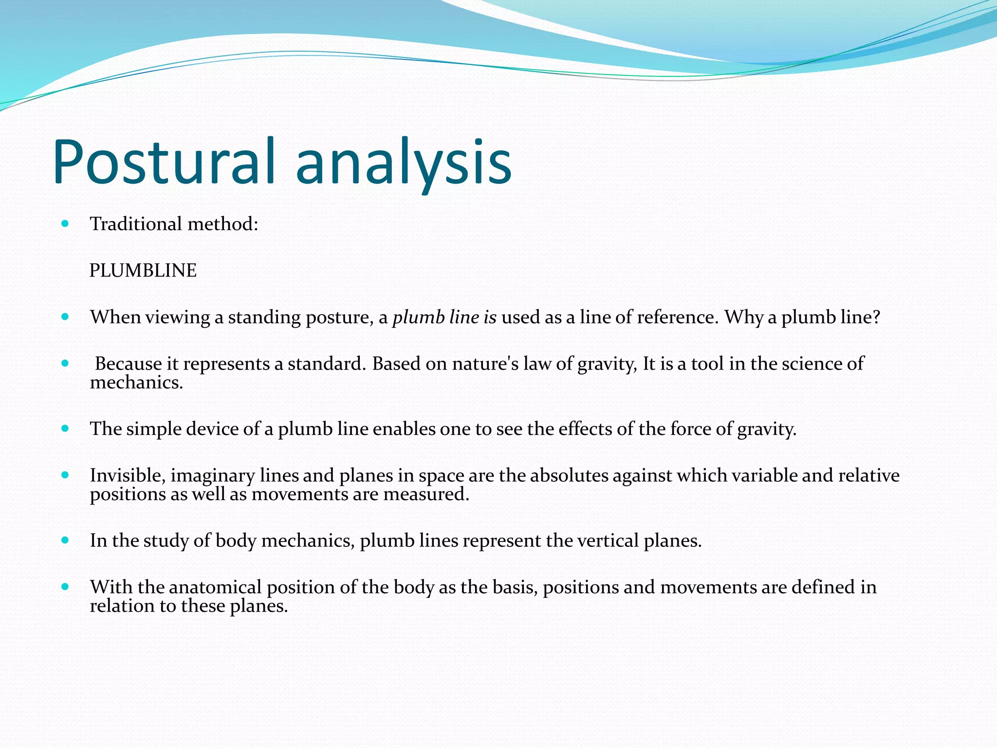 Posture Analysis In Biomechanics | PPTX