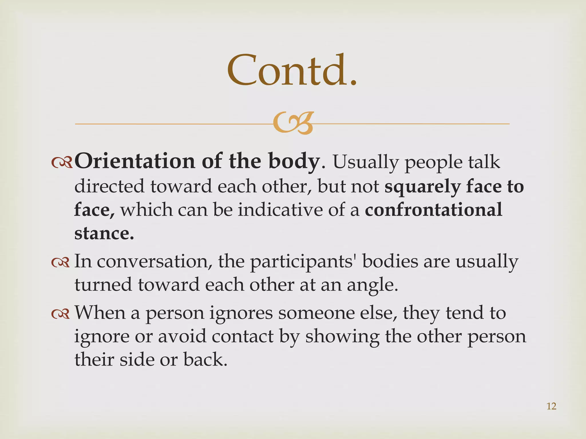 Interpreting Body Language - Posture Behavior | PPTX